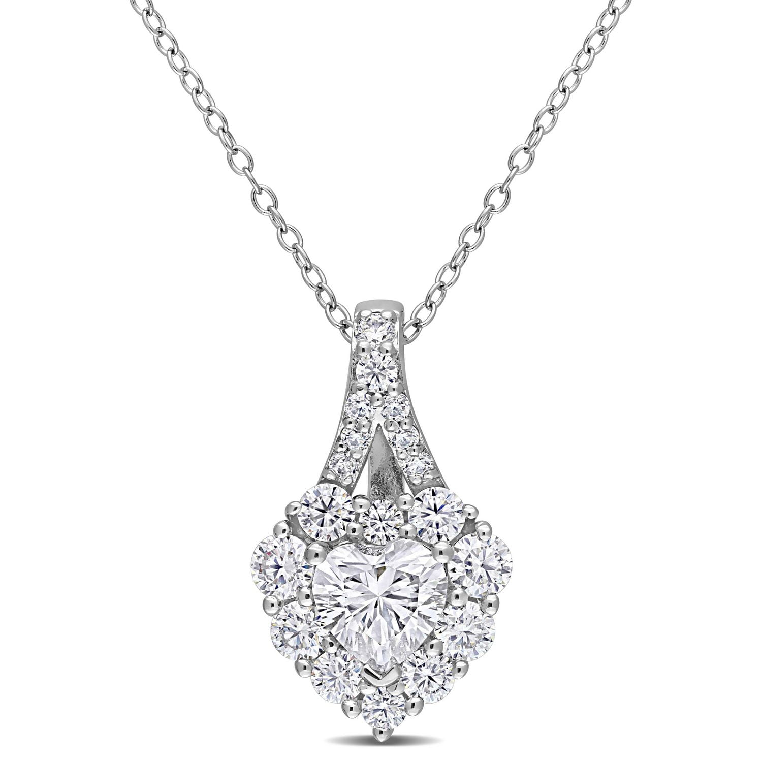 Click here for Miabella 2 Carat T. G.W. Created Moissanite Sterli... prices
