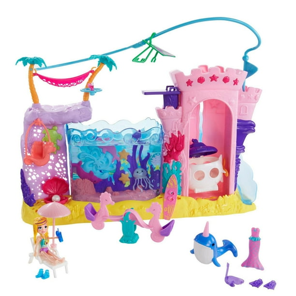 Polly Pocket Sea & Swim Adventure Playset, 3-in/7.62-cm Polly Doll ...
