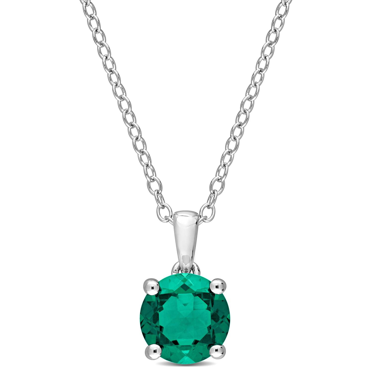 Click here for Miabella 1 1/7 Carat T. G.W. Created Emerald Sterl... prices
