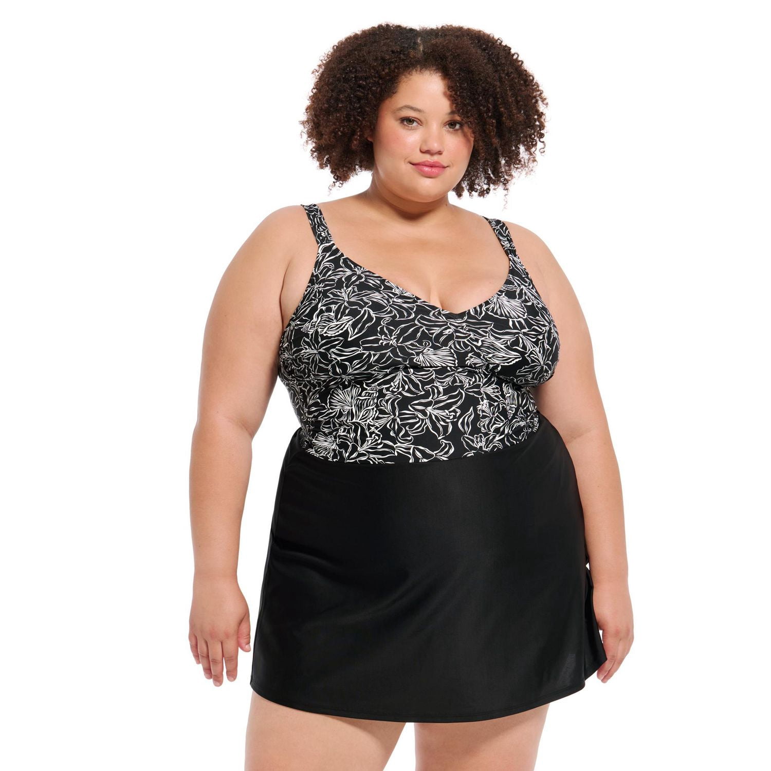 Click here for Krista Plus Womens Crossover V Neck One Piece Swim... prices