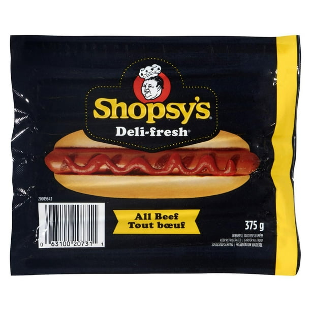 Shopsys Deli-Fresh All Beef Wieners, 375 g - Walmart.ca