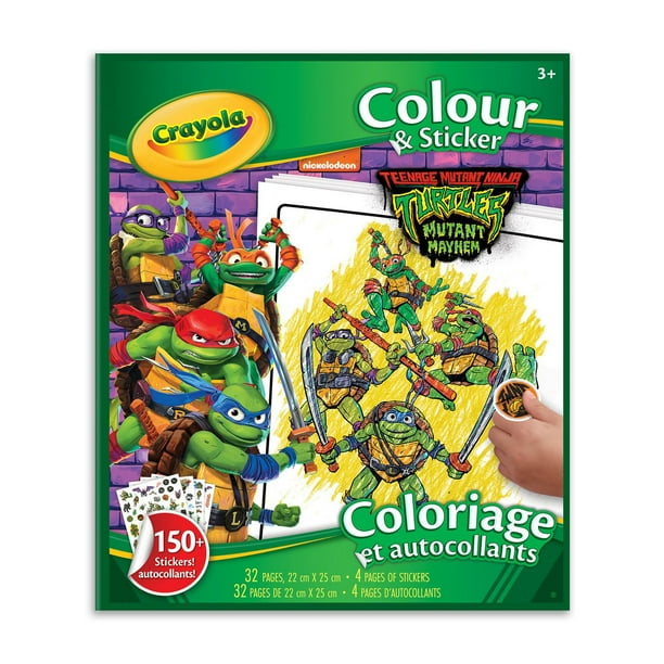 Crayola Colour & Sticker, Teenage Mutant Ninja Turtles, TMNT Colour ...