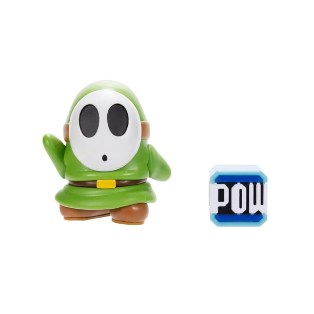 Super Mario 4 Inch Figure - Green Shy Guy with Pow Block - Walmart.ca