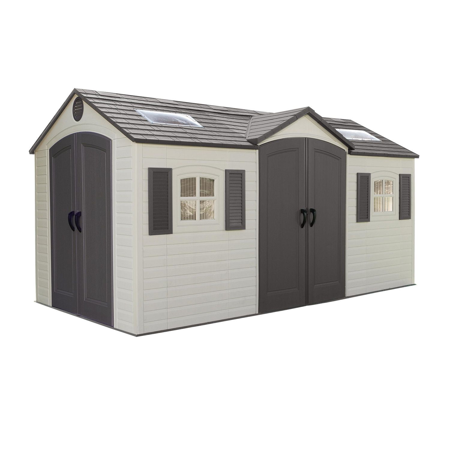 Lifetime Outdoor Storage Shed 15 x 8 With Dual Side Entry Walmart