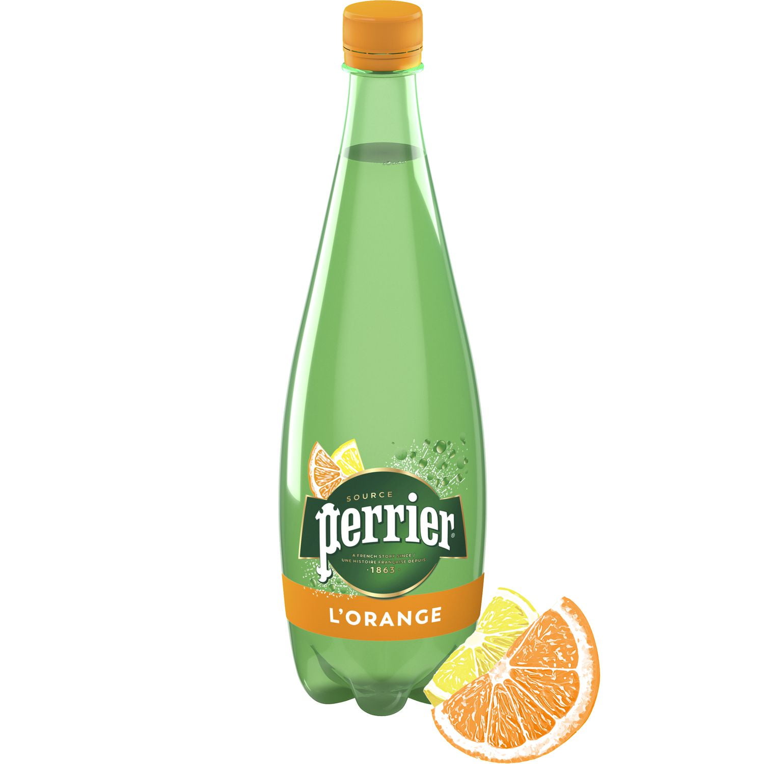 Perrier L’Orange Sparkling Carbonated Water – 1 L Plastic Bottle ...