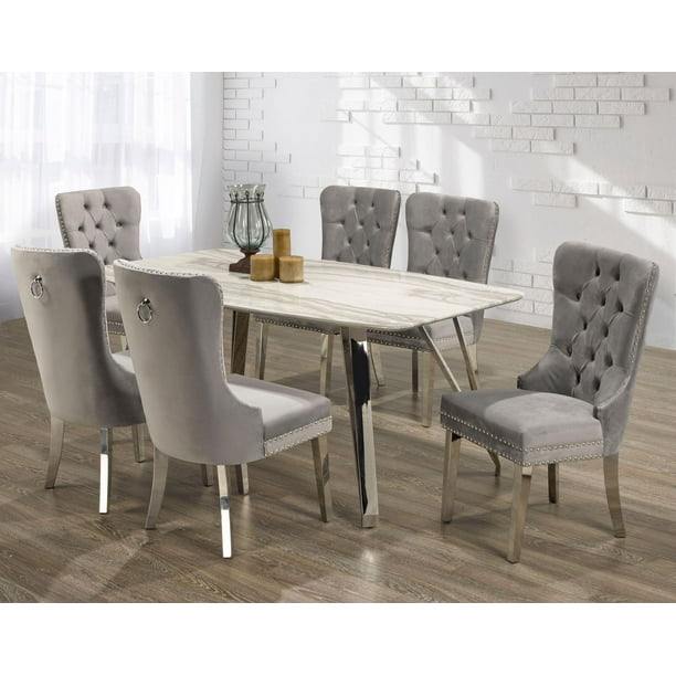 Rosemount 7-Piece Dining Set, Grey - Walmart.ca
