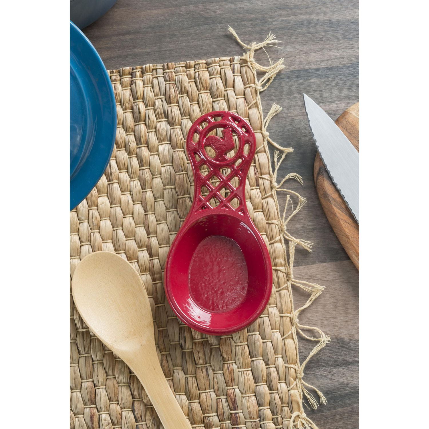 Cast Iron Rooster Spoon Rest, Red | Walmart Canada