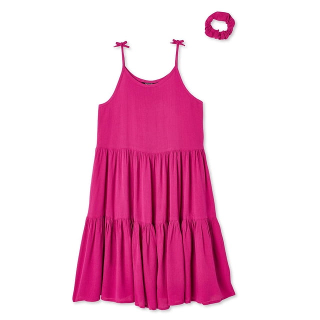 George Girls' Tiered Crinkle Dress 2-Piece Set - Walmart.ca