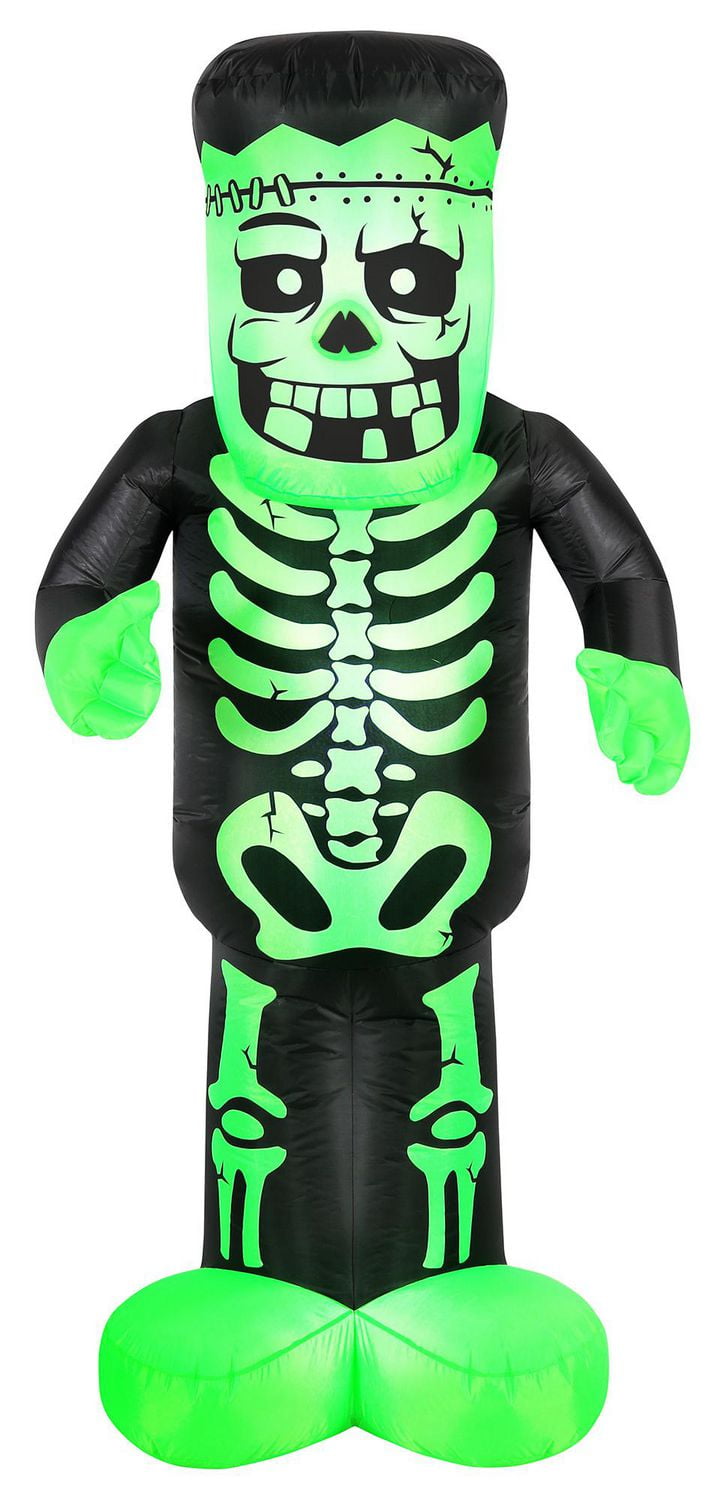 Occasions 7 ft Tall Inflatable Skeleton Monster Outdoor Yard Décor ...
