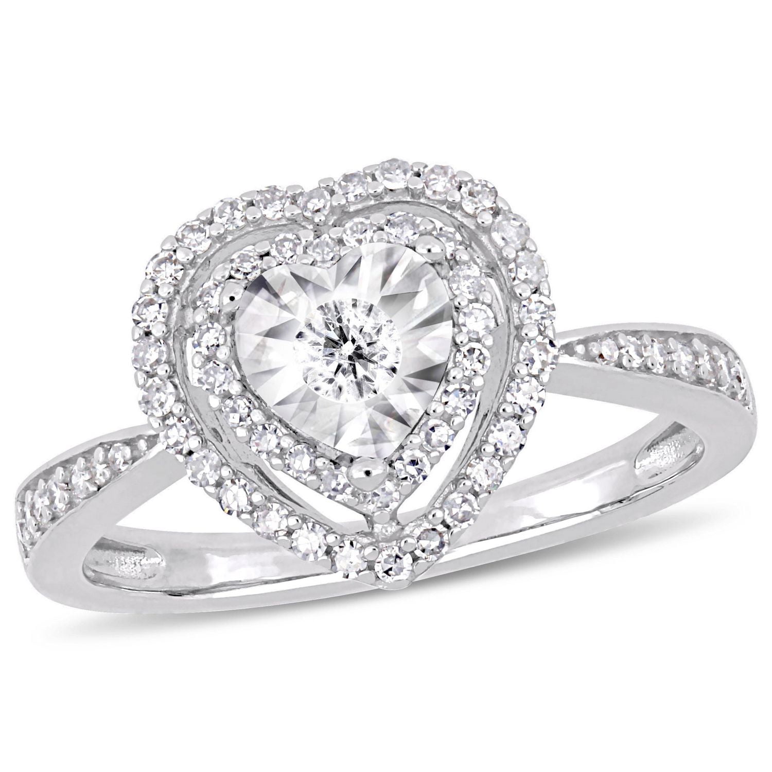 Click here for Miabella 3/8 Carat T. W. Diamond Sterling Silver D... prices
