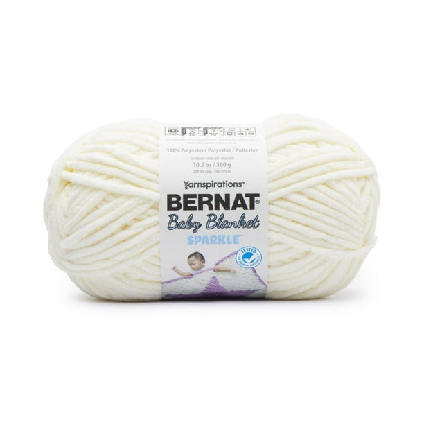 Bernat® Baby Blanket Sparkle™ Yarn, Polyester #6 Super Bulky, 10.5oz ...