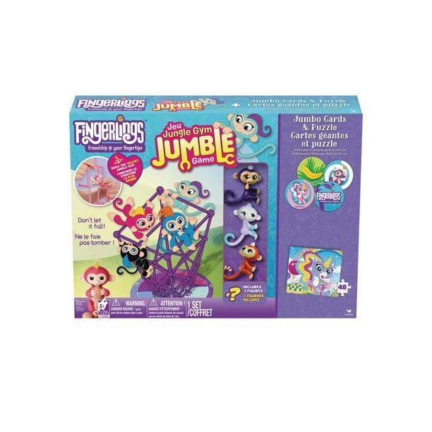 Cardinal Games Fingerlings Jungle Gym Jumble Game, Jumbo Cards, And 48 ...