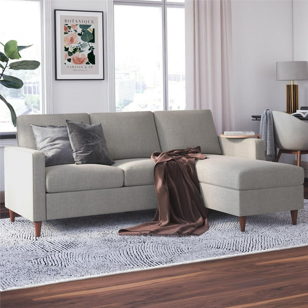 DHP Liah Reversible Sectional Sofa with Pocket Spring Cushions - Walmart.ca