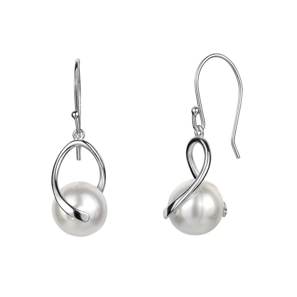Click here for Charisma Sterling Silver Twist And Pearl Bead Drop... prices