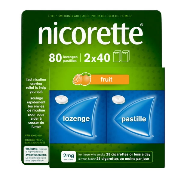 Nicorette Fruit 2mg Lozenges, Quit Smoking Aid, NRT, Nicotine ...