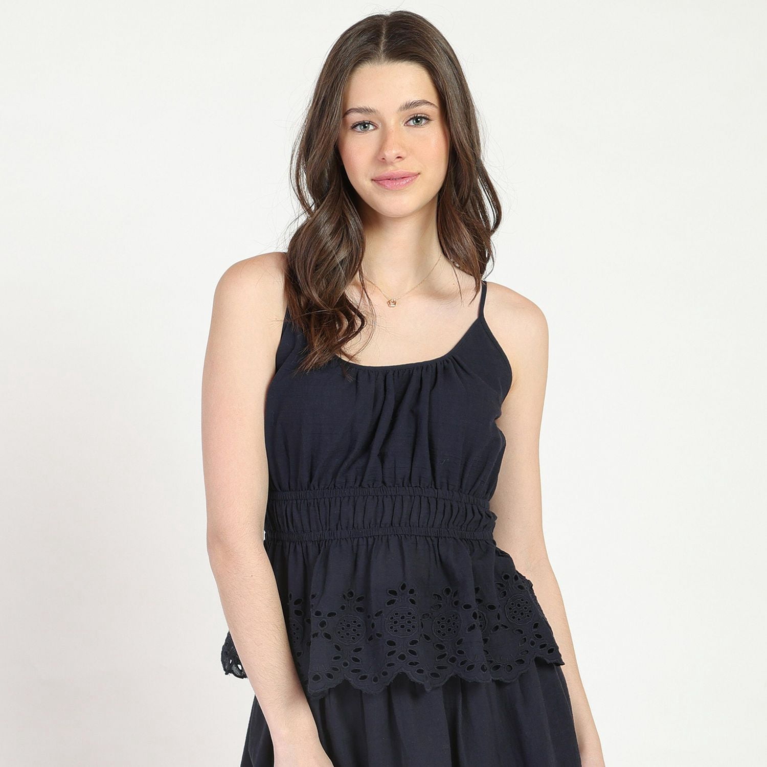 Click here for Bloom Girl Smocked Eyelit Top Sizes Xs-Xl L prices