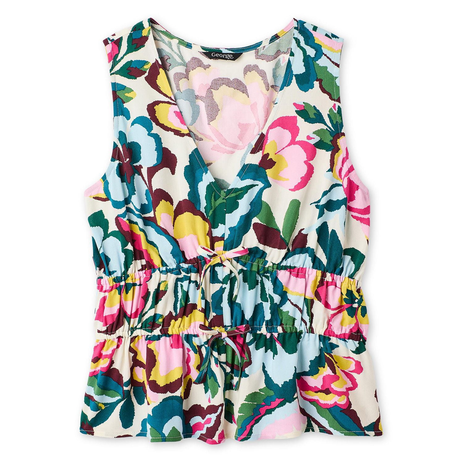 Click here for George Womens V-Neck Woven Tank Top S prices