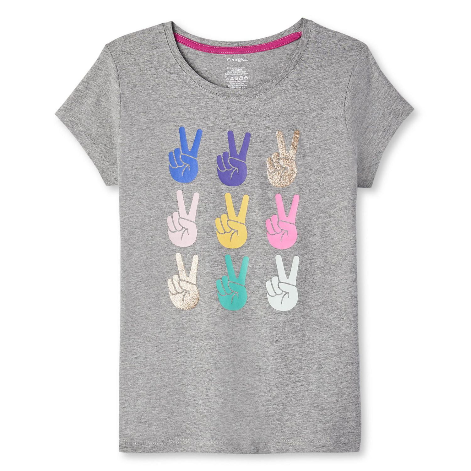 George Girls' Short Sleeve Screen Tee | Walmart Canada