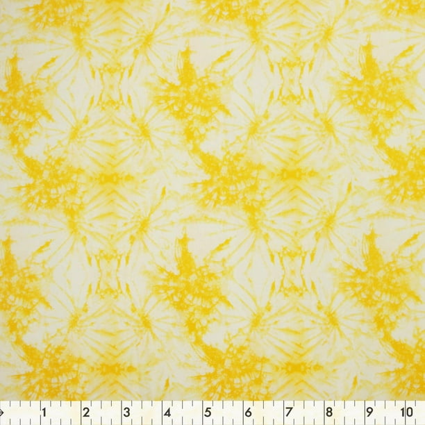 Fabric Creations Yellow Tie Dye Cotton Fabric by the Metre - Walmart.ca