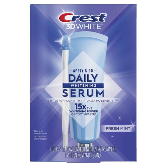 Crest 3DWhite Daily Whitening Serum Fresh Mint, Leave-on Teeth ...