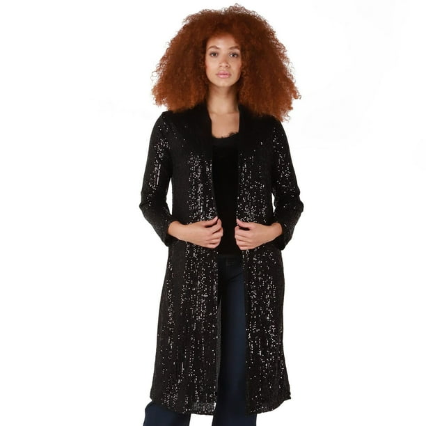 Devoted Side slit open front duster - Walmart.ca