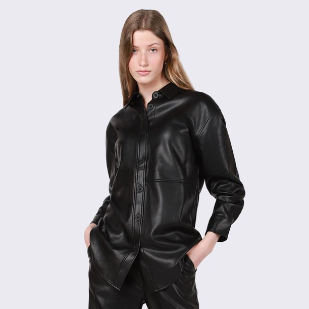 Devoted PU Shacket - Walmart.ca