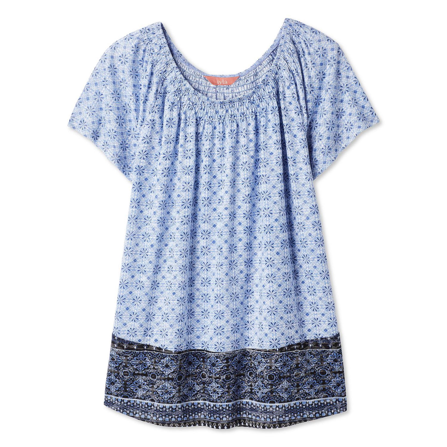 Click here for Iyla Womens Smocked Top Xxl prices