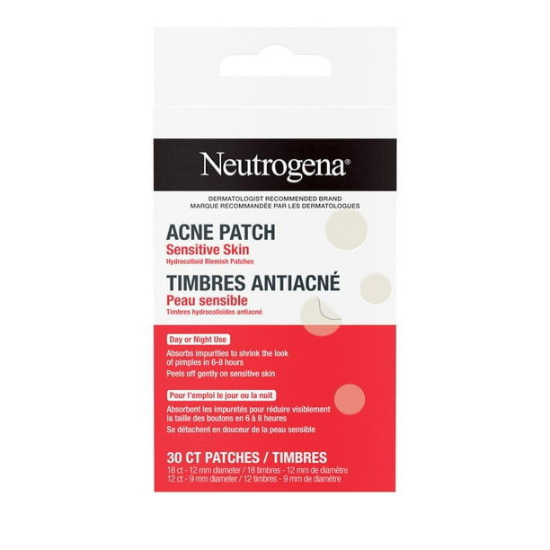 Neutrogena Acne Patches for Sensitive Skin Variety Pack, Hydrocolloid ...