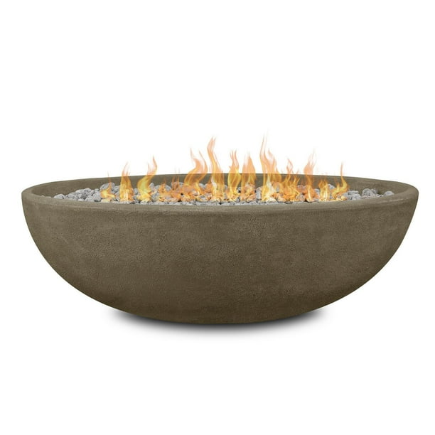 Real Flame Riverside 48" Oval Concrete Propane Fire Pit in Glacier Gray ...