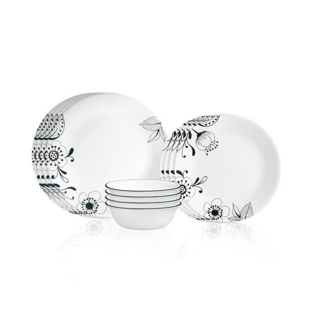 Corelle Floral Noir 12Pc Set - Walmart.ca