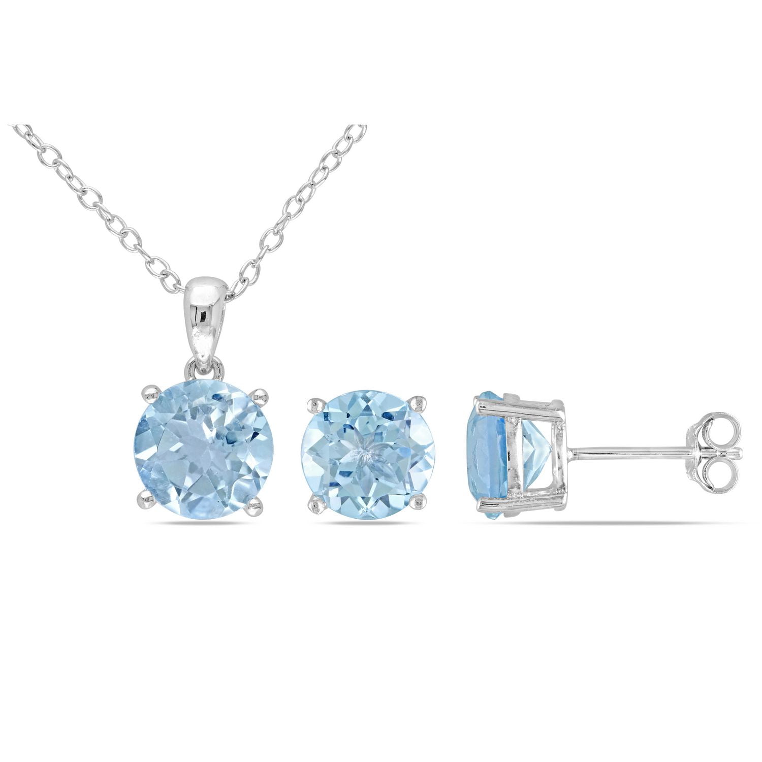Click here for Tangelo 6-3/8 Carat T. G.W. Blue Topaz Sterling Si... prices