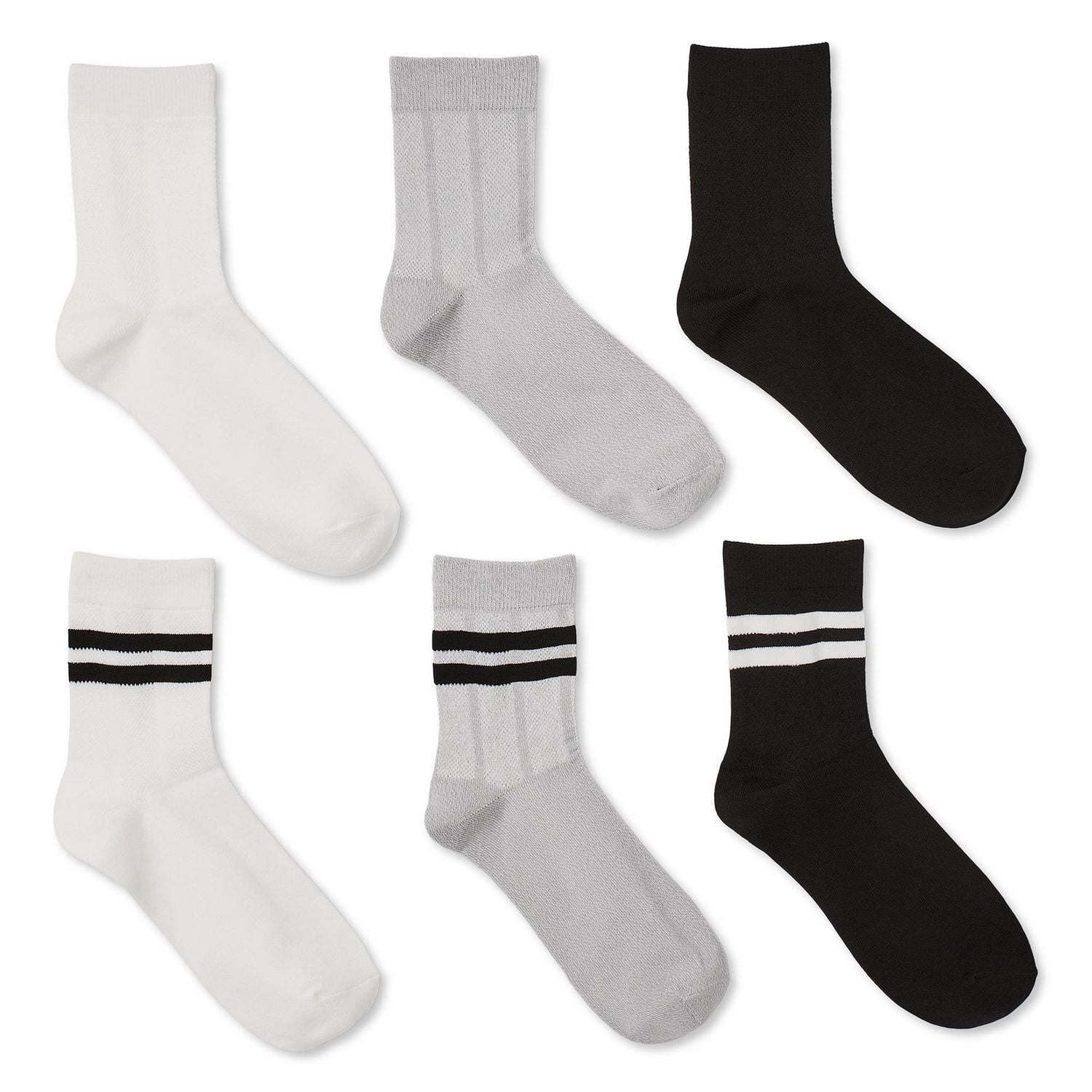 Click here for Athletic Works Womens Mid-Crew Socks 6-Pack 4-10 prices
