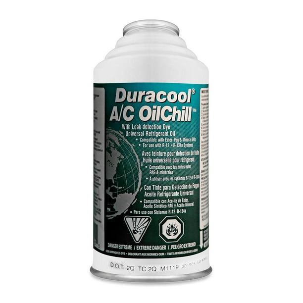 Duracool® A/C Oil Chill™ Synthetic A/C Oil with UV Dye. 4 oz. Can to ...
