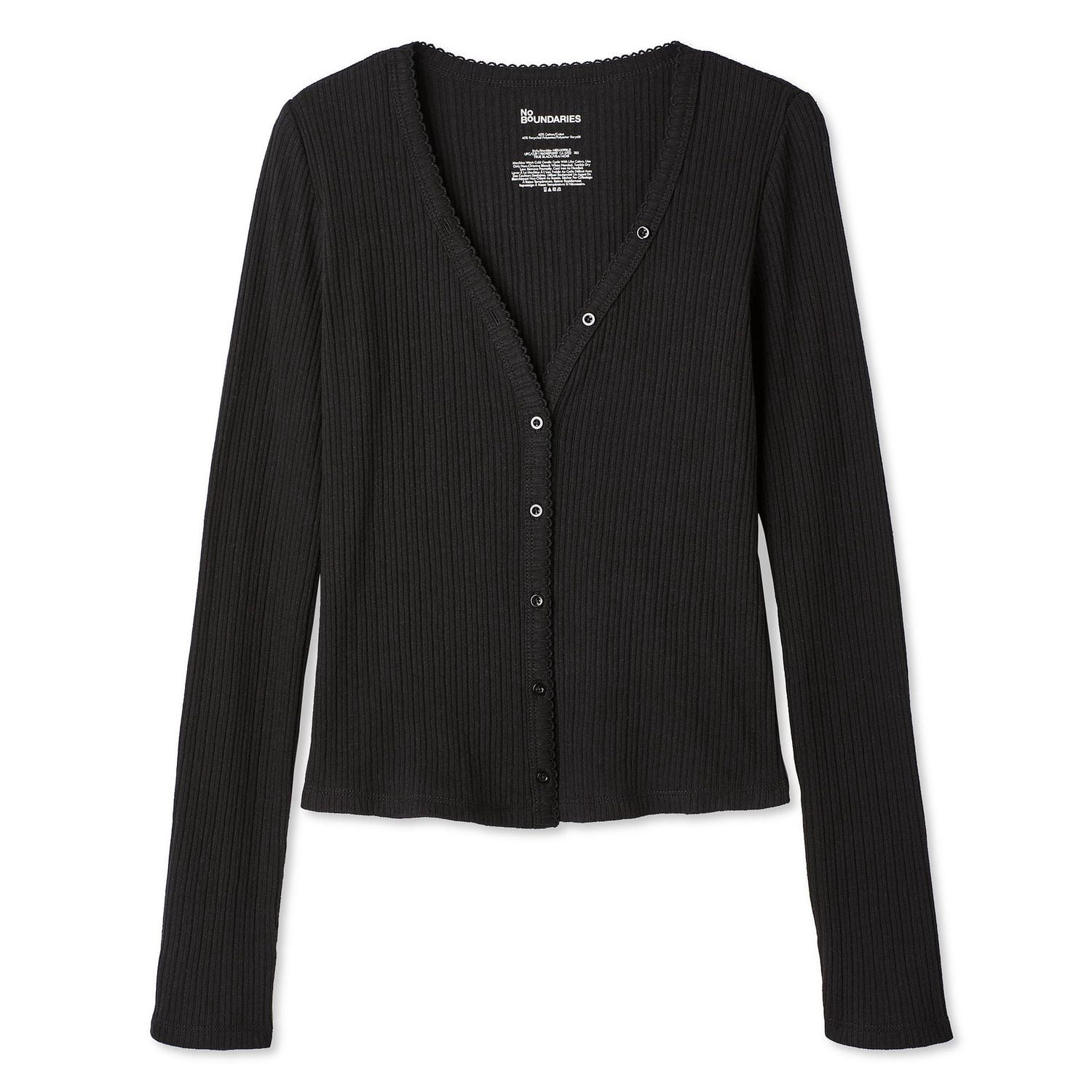 Click here for No Boundaries Womens Seamless Long-Sleeve V-Neck T... prices