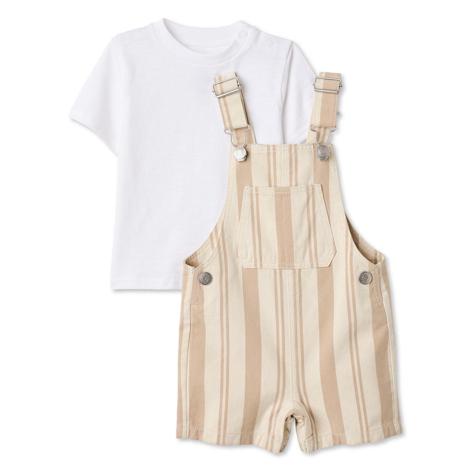 Click here for George Baby Boys Two Piece Short Overall Set 12-18... prices