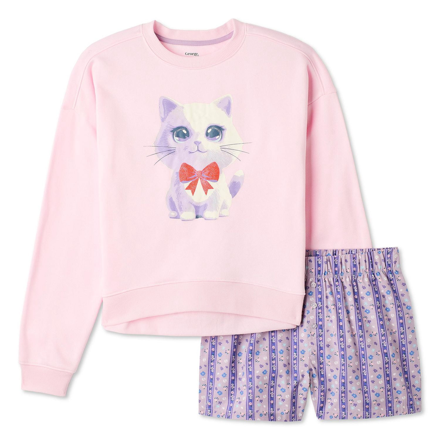 Click here for George Girls Two Piece Short Pajama Set L prices