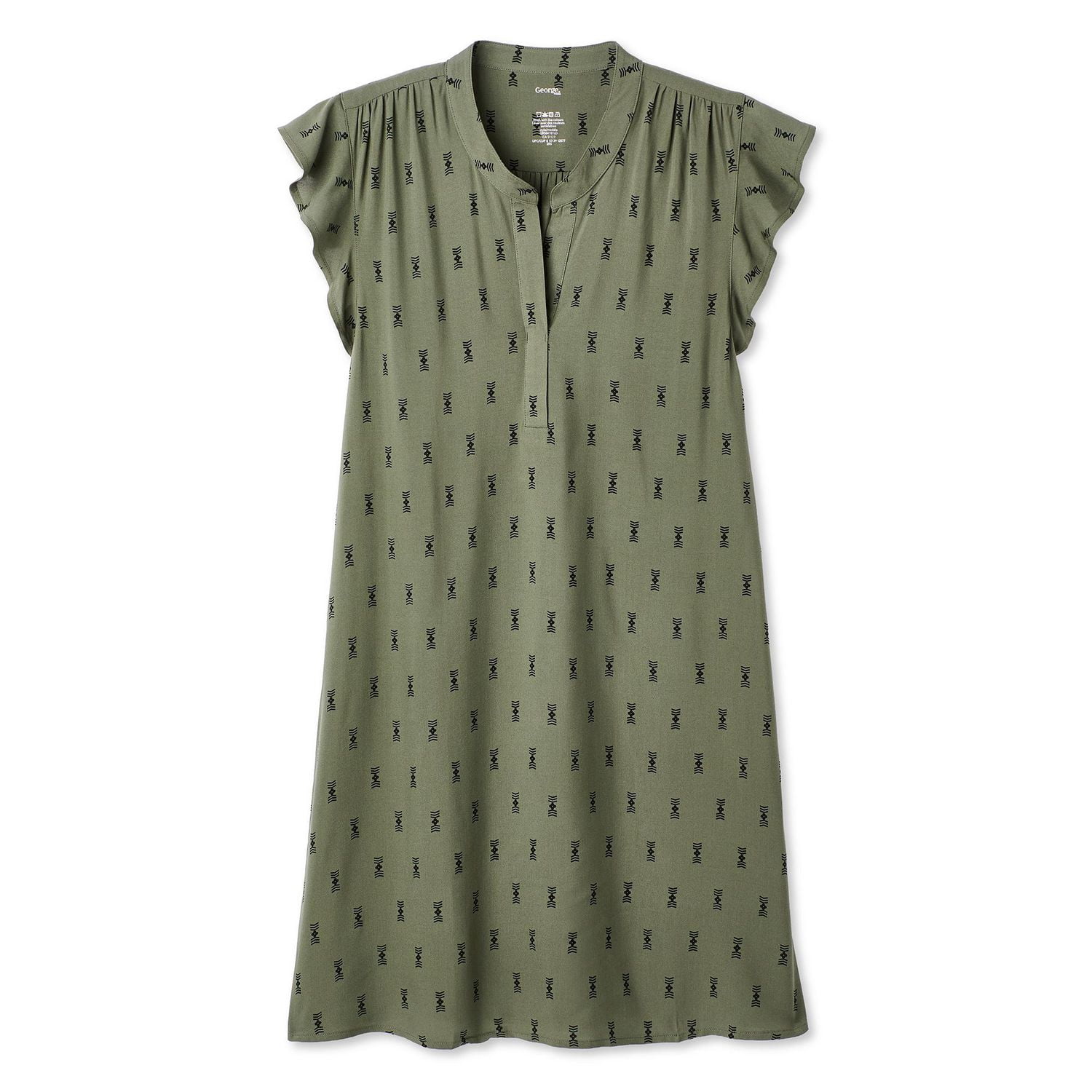 Click here for George Womens Printed Flutter-Sleeve Dress Xl prices