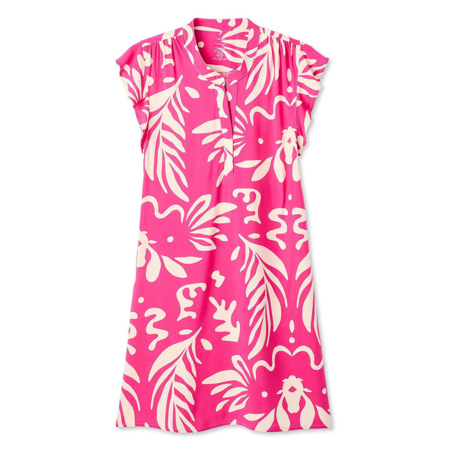 Click here for George Womens Printed Flutter-Sleeve Dress M prices