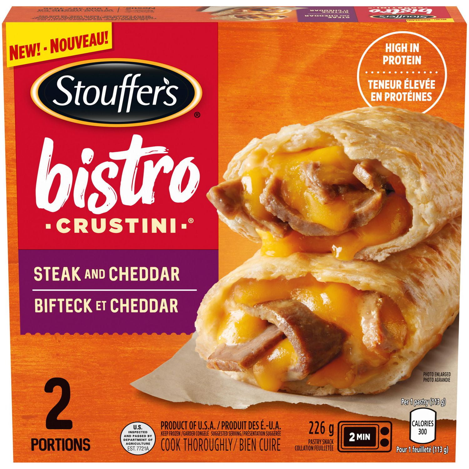 STOUFFER'S Bistro Crustini Steak and Cheddar Cheese Pastry Snack ...