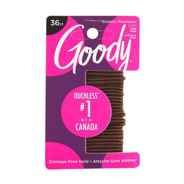 Goody Ouchless no Metal Elastics for Thin Hair - Brown - 36Ct, Goody ...