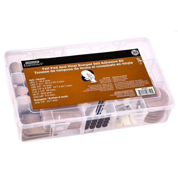Hardware Essentials Felt Pad And Vinyl Bumper Self Adhesive Kit ...