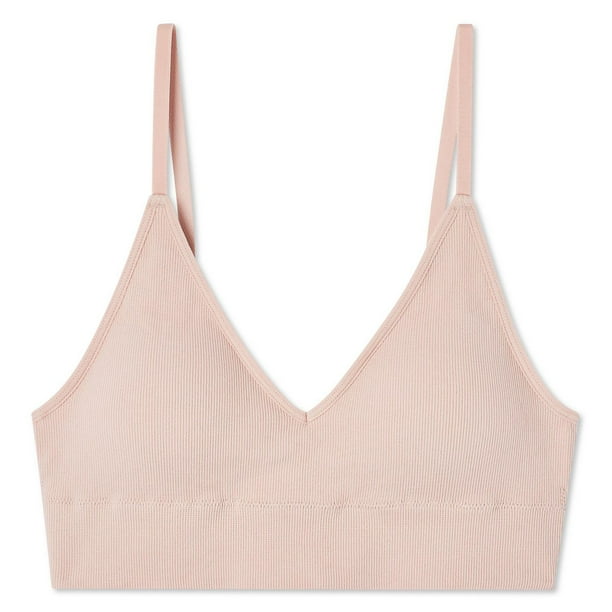 George Women's Ribbed V-Neckline Bralette, Sizes S-XXL - Walmart.ca