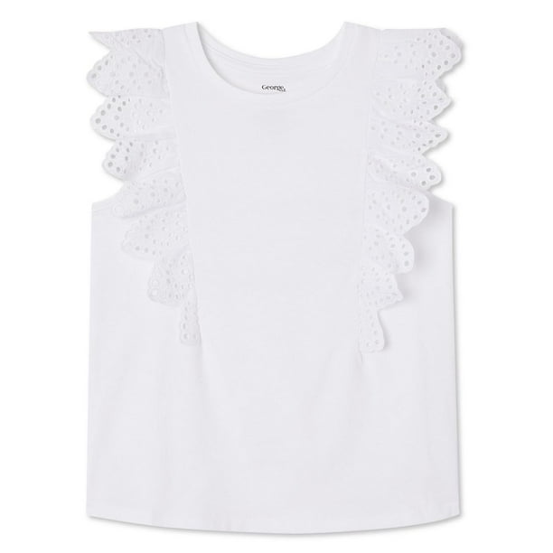 George Girls' Embroidered Trim Tank - Walmart.ca