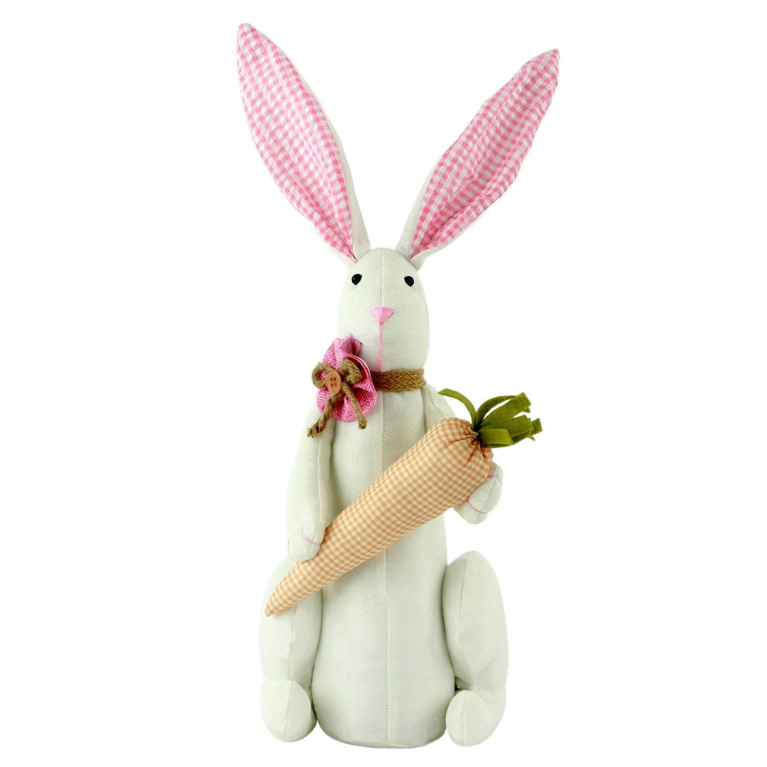 Way To Celebrate Easter Fabric Craft Bunny Décor, Pink Flower | Walmart ...