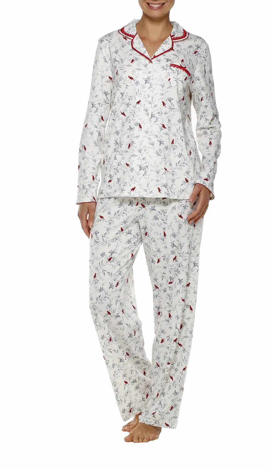 George Women's Long Sleeve Notch Collar Pyjama Set | Walmart Canada
