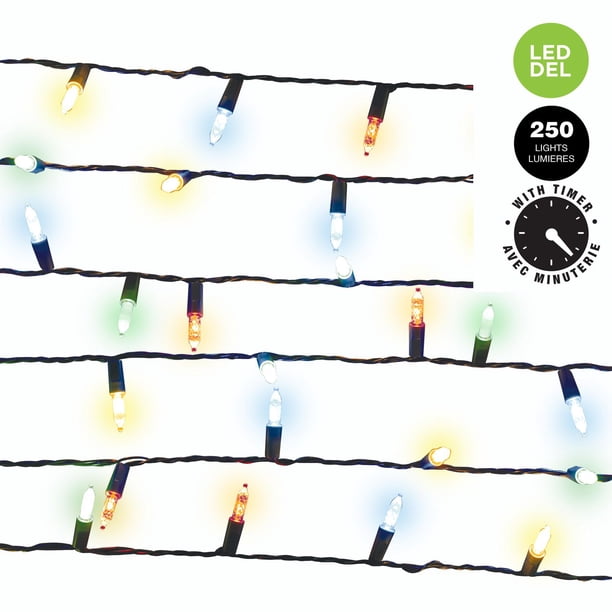 250L Facetted M5 LED Light String in Multicolor with Storage Bucket ...