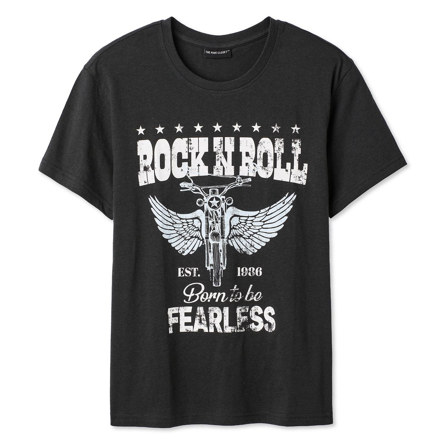Click here for The Pink Closet Womens Rock N Roll Graphic T-Shirt... prices
