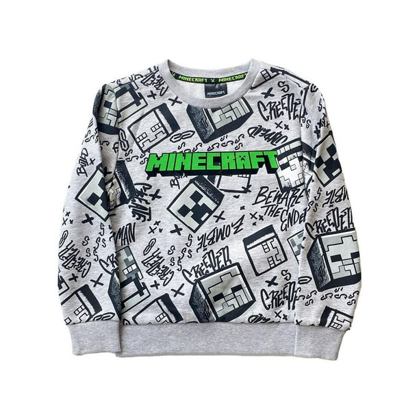 Minecraft Pull à manches longues avec logo vert pour garçon - Walmart.ca