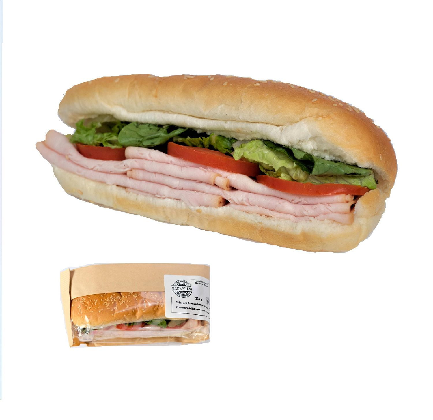 Sandwich, Turkey Sub 8 inches, 294 g | Walmart Canada