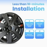 15" VR Carbon Wheel Covers, Black , set of 4 - Walmart.ca